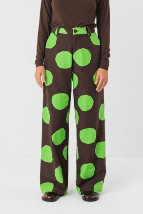 SKFK Damen vegan Hose Napari Braun/Gr&uuml;n