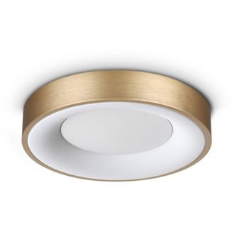 Ideal Lux Ideal Lux PLANET Plafonnier semi-encastr&eacute; LED int&eacute;gr&eacute; 30 cm, laiton, 1350 lm, 3000 K