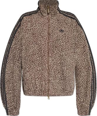 adidas Femme, Sweatshirts et sweats &agrave; capuche, Brun, Taille: 38 FR SweaT-shirt &agrave; motif animalier