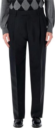 Ferragamo Homme, Pantalons, Noir, Taille: M Pantalon &agrave; pinces