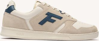 Faguo Baskets basses beige & bleu cuir - PALMER