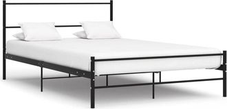 vidaXL Bettgestell Schwarz Metall 120x200 cm Vidaxl