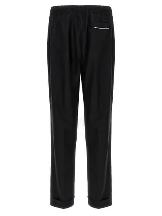 Dolce & Gabbana Mens Black Virgin Wool Casual Pants