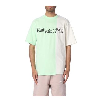 Msgm Colorblock Short Sleeve Tee - - Tops - Herren - Mehrfarbig - XL