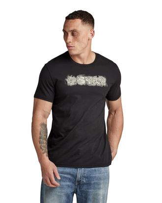 G-Star G-Star RAW Herren Distressed Logo T-Shirt, Schwarz (dk Black D24363-C506-6484), XXL