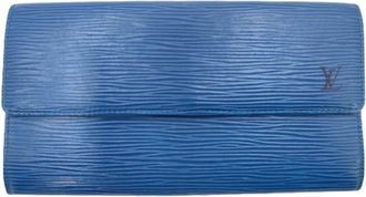 Louis Vuitton unisex, Pre-owned, Bleu, Taille: ONE Size Portefeuille Pre-owned Epi