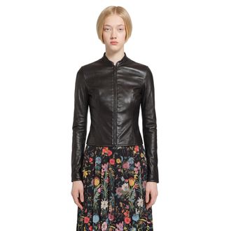 Gucci Light Stretch Leather Zip Jacket