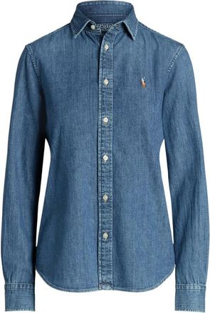 Ralph Lauren Femme, Blouses et Chemises, Bleu, Taille: 34 FR Chemise en denim coupe slim
