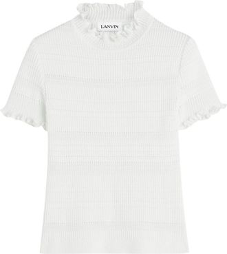 Lanvin t-shirt en maille - Blanc
