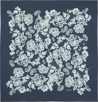 Kujten Grand bandana soie-cachemire imprim&eacute; - Grand Bandana Helia Lace