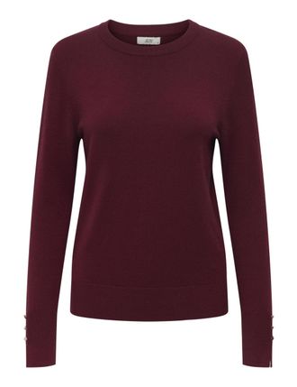 Jacqueline de Yong JdY Damen Jdymalou L/S On Button Pullover KNT Noos, Cabernet, M EU