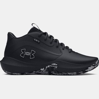 Under Armour Lockdown 7 Basketball Schuhe, unisex Schwarz / Schwarz / Metallisch Silber 45.5
