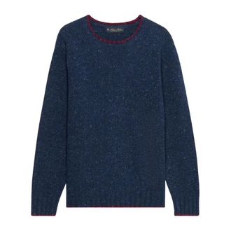 Brooks Brothers Homme, Pulls, Bleu, Taille: 2XL Pull Col Rond en Alpaga Donegal
