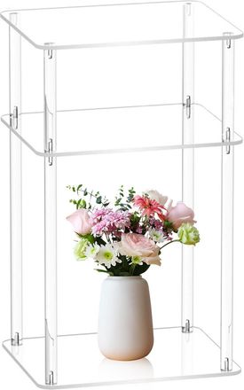 Generic Nachttisch aus Acryl - Elegantes Tablett, Couchtisch | für Innendekoration, klein, klein, außen, 3 Ebenen, transparent, Acryl, für kleine Räume, von L