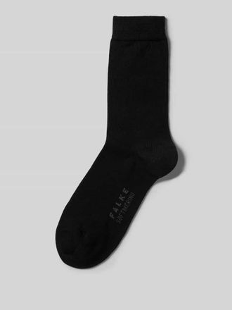 Falke Socken mit Label-Schriftzug Modell SOFTMERINO