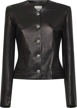 Khaite Femme, Vestes, Noir, Taille: 36 FR Leather Vestes