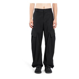 Jiyong Kim Homme, Pantalons, Noir, Taille: L Pantalon Bord Brut Courb&eacute;