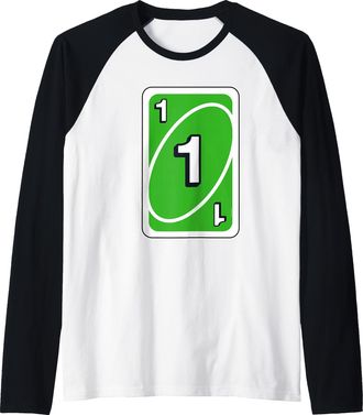 Uno Halloween Gr&uuml;n 1 Karte Raglan