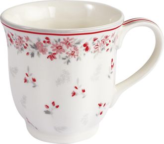 Green Gate Tee Becher Emberly Weiss Blumen Tasse mit Henkel 250 ml Teetasse
