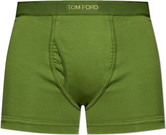 Tom Ford Homme, Sous-v&ecirc;tements, Vert, Taille: 2XL Logo Boxers
