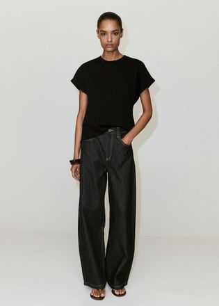 Mango T-shirt coton manches courtes noir - Femme - XXS - MANGO