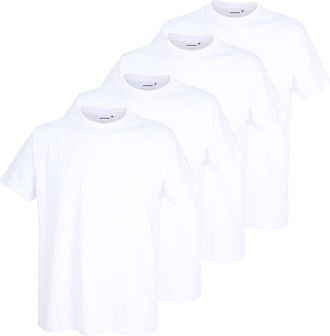 Götzburg Herren T-Shirts mit Rundhals-Ausschnitt, Kurzarm (DE/NL/SE/PL, Alphanumerisch, 3XL, Regular, Regular, 4 x Weiß)