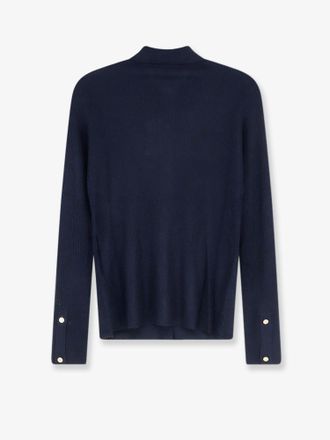 Max Mara Womens Cardigan Smmlimone Virgin Wool Blue Sweater