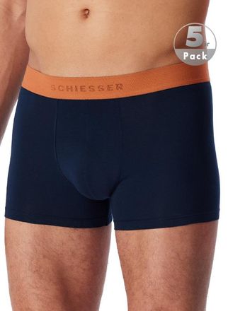Schiesser Herren Unterw&auml;sche blau Baumwolle unifarben
