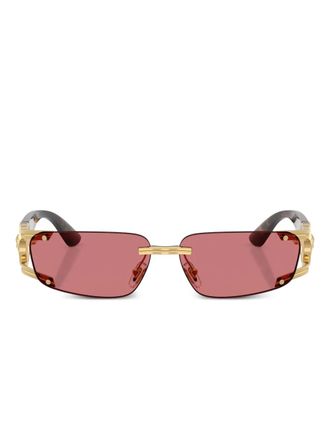 Versace Rahmenlose Sonnenbrille mit Medusa - Gold