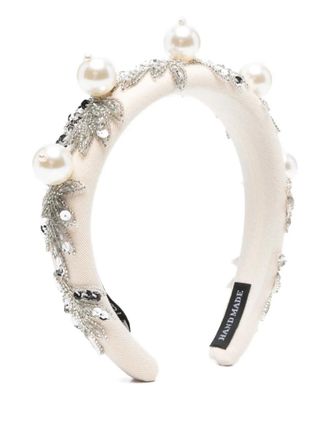 Parlor serre-tête à perles - Tons neutres