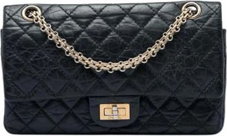 Chanel Sac bandouli&egrave;re vintage Chanel &agrave; double rabat Pre-owned - Femme - Pre-owned - Noir - Taille: ONE Size