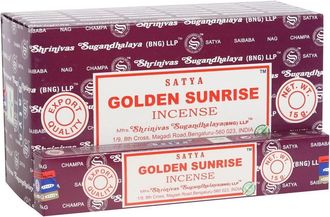 Satya Jewelry Räucherstäbchen Golden Sunrise 120er-Pack (Einheitsgröße) (Weinrot/Weiß)