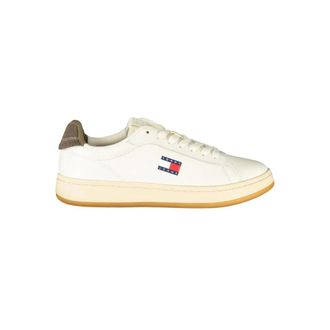 Tommy Hilfiger Wei&szlig;e Leder Damen Sneaker Sportliche Luxus - - Shoes - Damen - Wei&szlig; - 38 EU