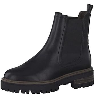 Tamaris Femme Bottines, Dame Bottines Chelsea,TOUCHit,Demi-Bottes,Bottines,Bottes de Glisse,Plat,Black Matt,40 EU