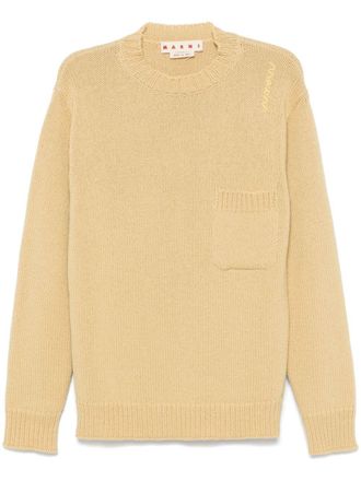 Marni pull en laine vierge - Jaune