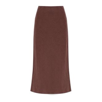 Sams&oslash;e & Sams&oslash;e Leinenrock Saagneta - - Skirts - Damen - Braun - M