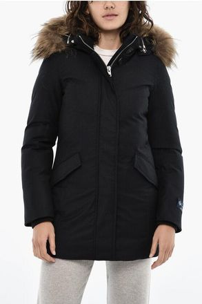 Woolrich Virgin Wool LUXE ARCTIC Down Jacket with Real Fur Größe Xxs