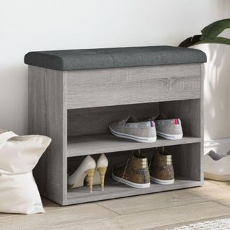 vidaXL Vidaxl - Banc &agrave; chaussures sonoma gris 62x32x50 cm bois ding&eacute;nierie