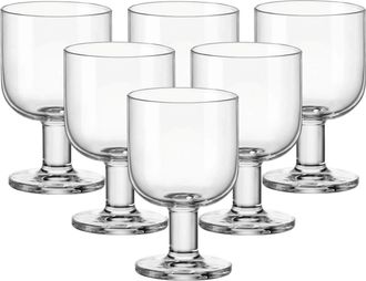 Bormioli Rocco 091236 Hosteria, Packung mit 6 mittelgroßen Gläsern, Glas, 20 cl