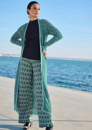 Alba Moda Strickjacke Strickmantel mit Effektgarn