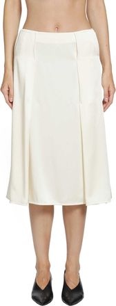 Jil Sander Envers Satin Pleated Skirt