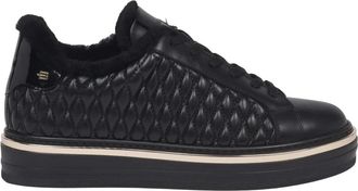 Baldinini Schwarzer gesteppter Leder-Sneaker - - Shoes - Damen - Schwarzk - 39 EU