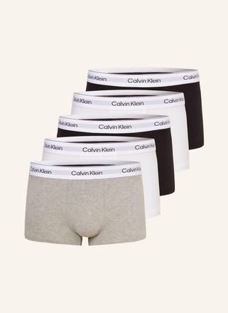 Calvin Klein 5er-Pack Boxershorts Icon Cotton Stretch Low Rise weiss