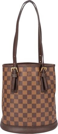 Louis Vuitton Crossbody Bags - Louis Vuitton Damier Ebene Monogram Bucket PM Hand - Gr. unisize - in Braun - f&uuml;r Damen