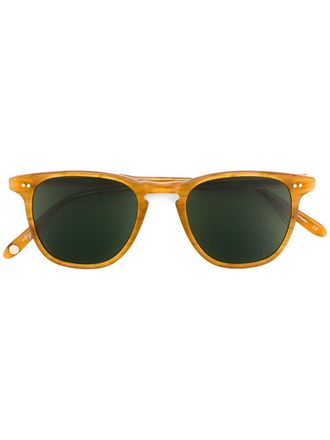 Garrett Leight Sonnenbrille mit rundem Gestell - Braun