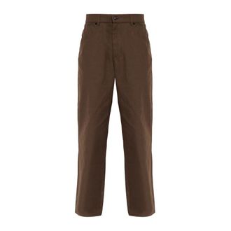 Moncler Geradlinige Hose mit Schnitt - - Trousers - Herren - Braun - XL