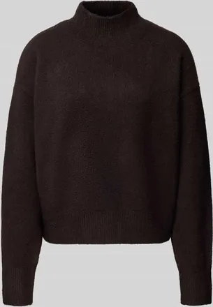 Neo Noir Turtleneck-Pullover mit Woll-Anteil und Rundhalsausschnitt