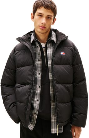 Tommy Jeans Herren TJM VAIL Hooded Puffer EXT DM0DM22296 Puffer Jacke, Schwarz (Schwarz), L, Schwarz (Schwarz), L