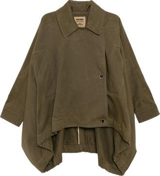 Uma Wang Mantel mit asymmetrischem Saum - Grün