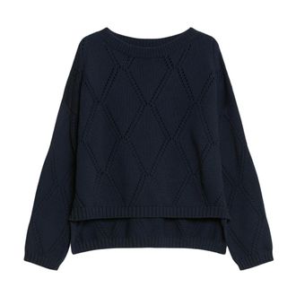 Max Mara Damen, Strickwaren, Blau, SGr&ouml;&szlig;e